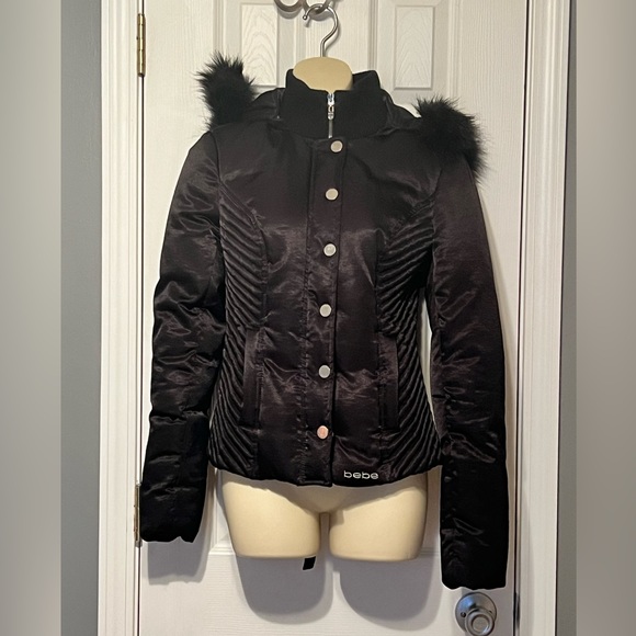 bebe | Jackets & Coats | Bebe Corset Puffer Black Jacket | Poshmark